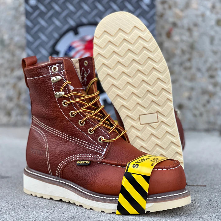 1502 S Light Brown High Top Steel-toe – ANVIL ; BUILT TO LAST
